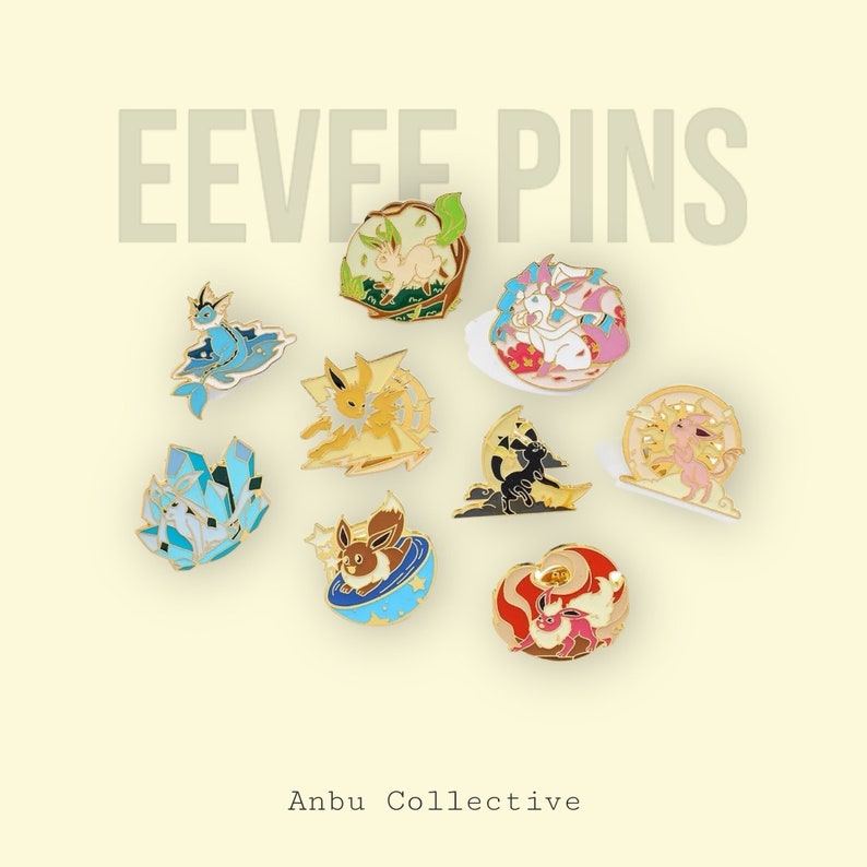 Eevee Evolution Enamel Pins - Etsy