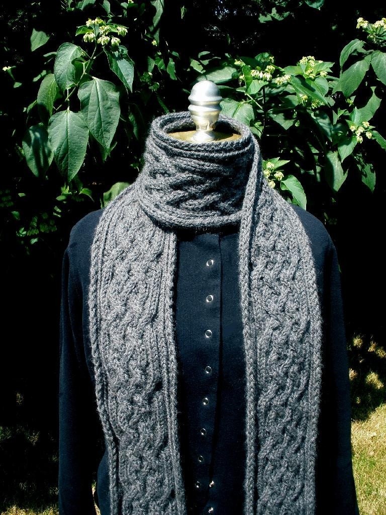 PDF Knitting Pattern, Saxon Braid Reversible Cabled Scarf - Etsy
