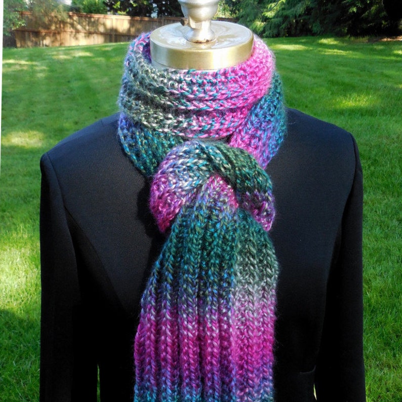 Garter Slip Rib Scarf Digital Knitting Pattern - Etsy