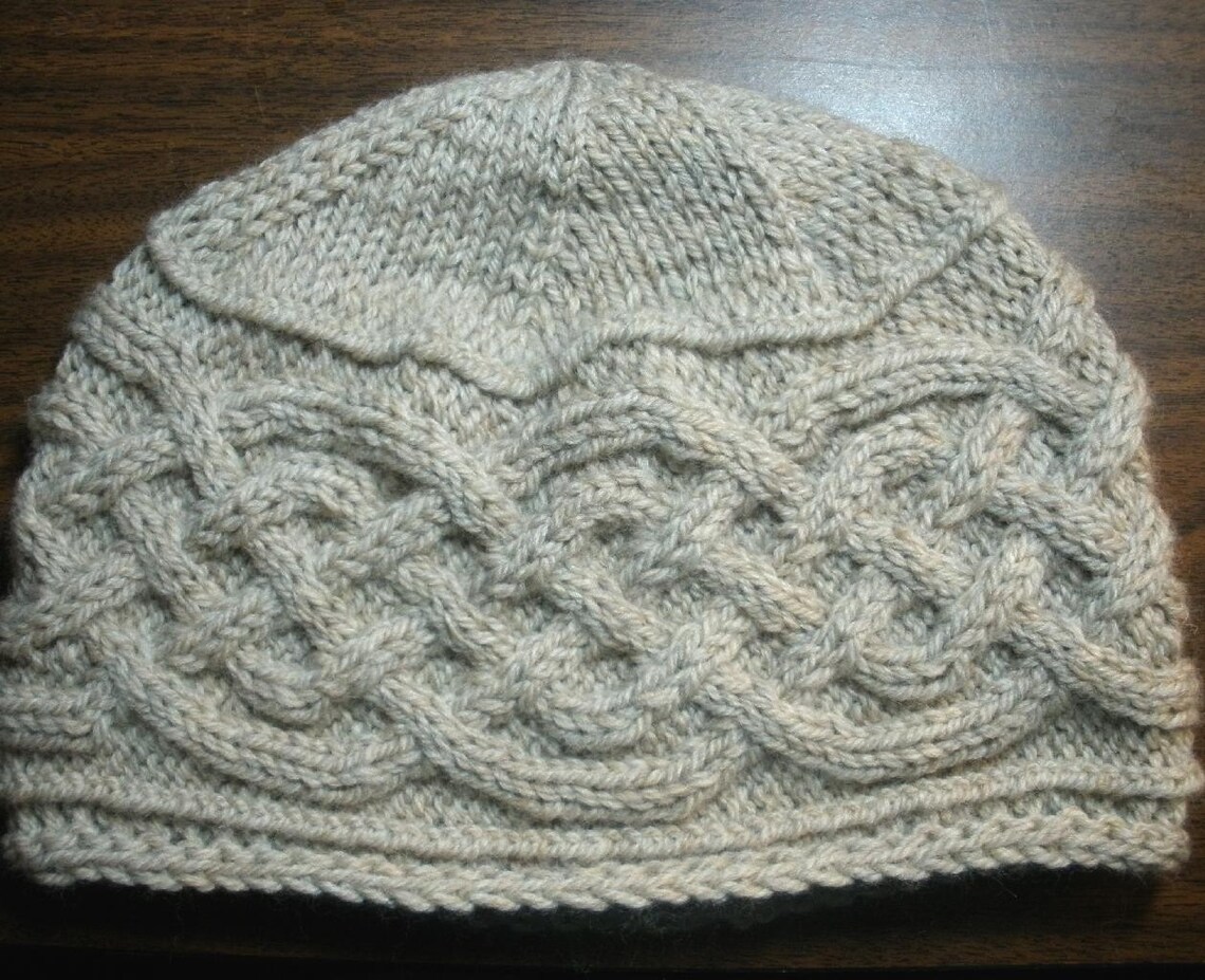 PDF Knitting Pattern-saxon Braid Cabled Cap - Etsy