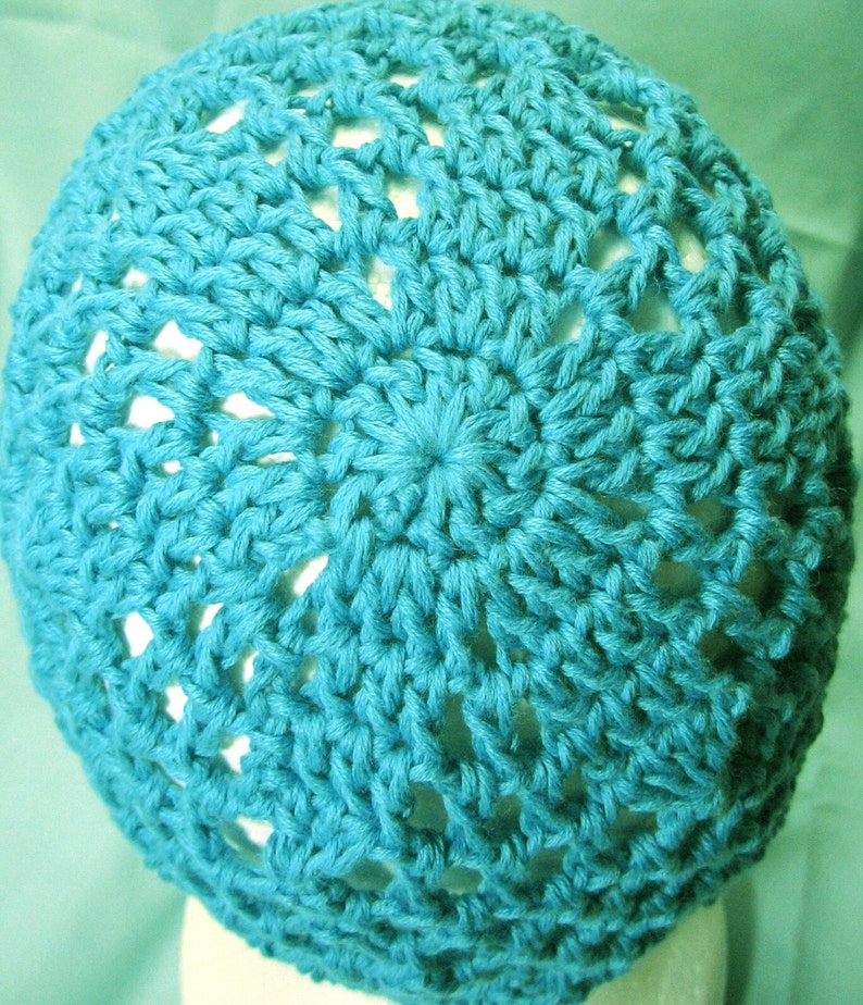 Lacy Turquoise Summer Cap - Etsy
