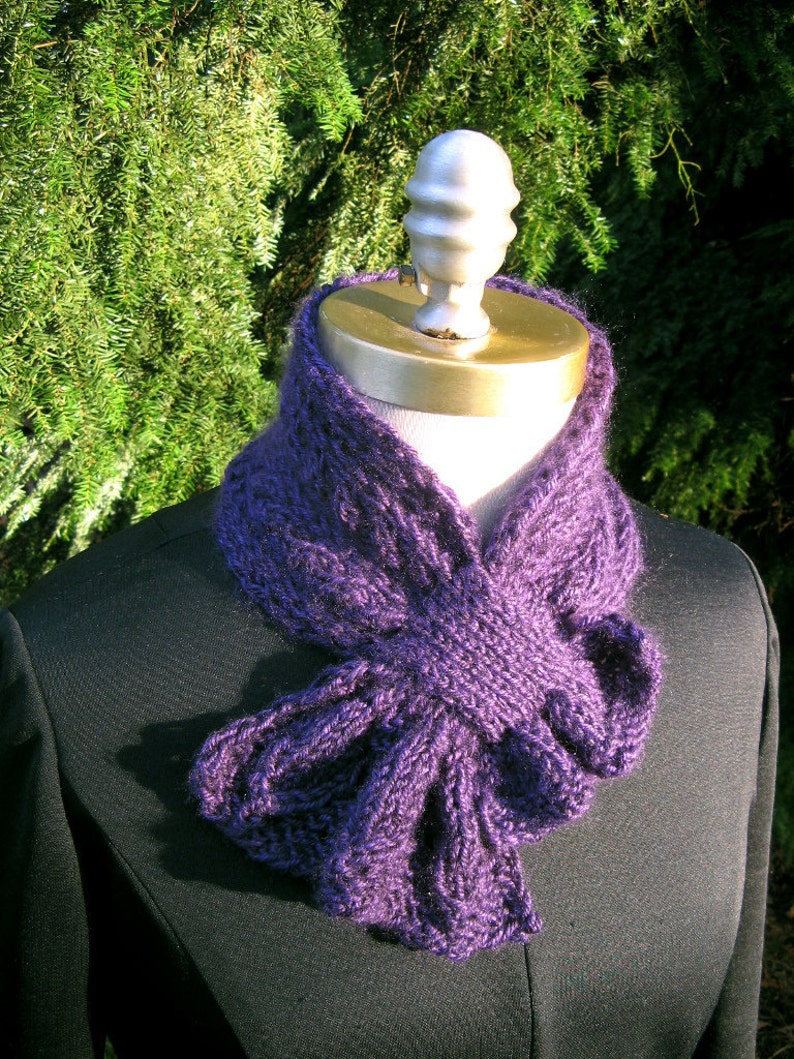 Cabled Scarflette Digital Download Knitting Pattern 3 Sizes - Etsy