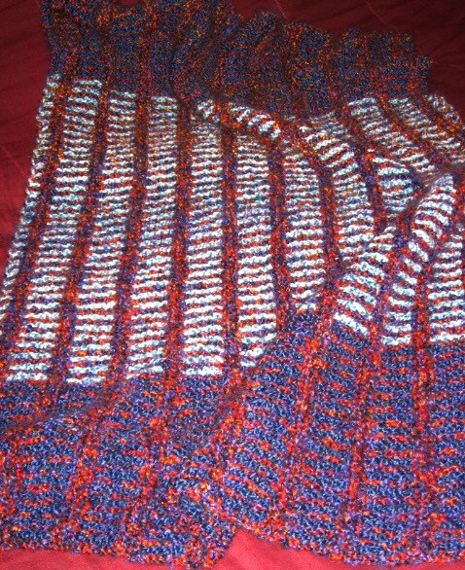 Knitting Pattern-- Reversible Baby Afghan With Double Knit Stripes - Etsy