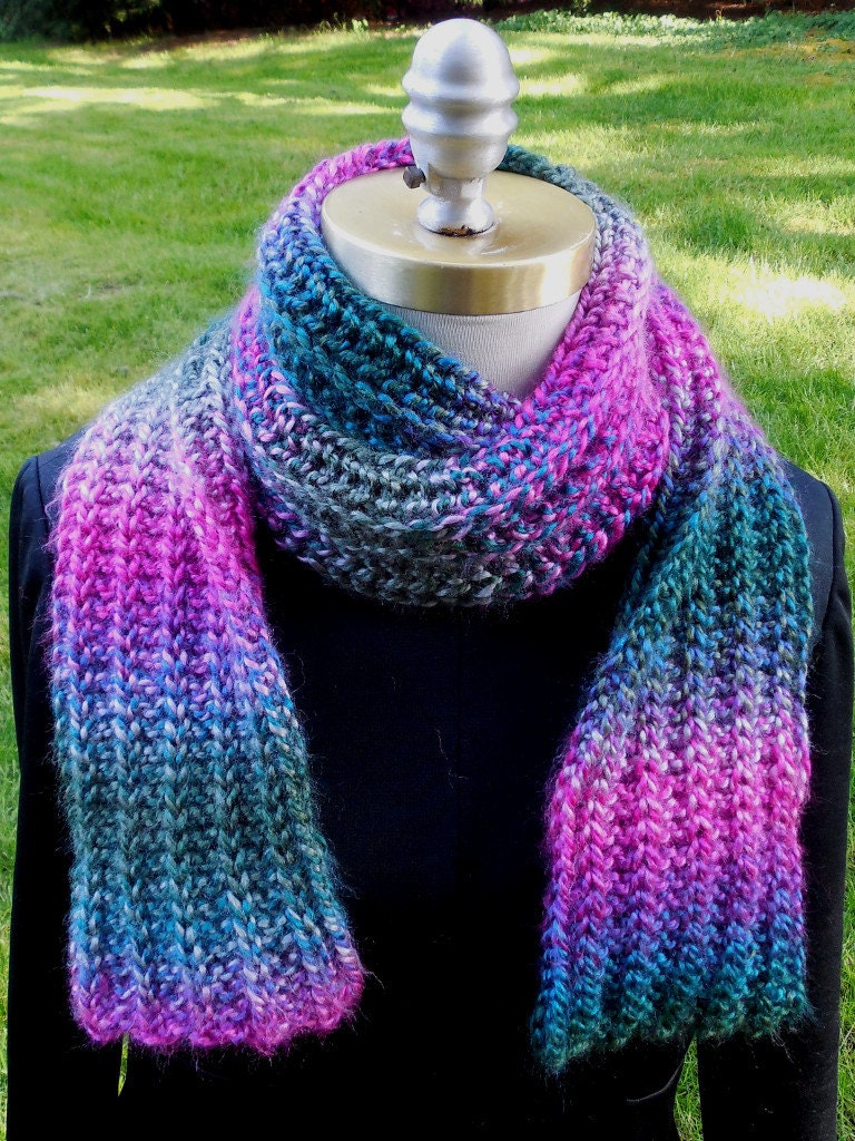 Garter Slip Rib Scarf Digital Knitting Pattern - Etsy