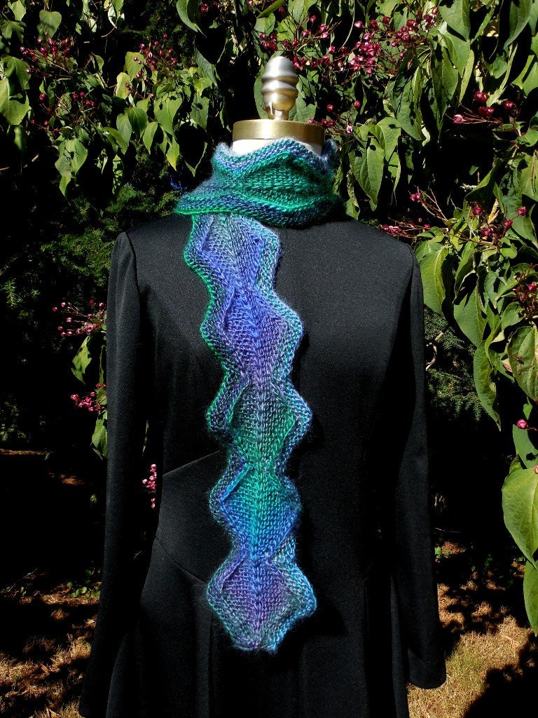 Chain of Diamonds Scarf Digital Download Knitting Pattern 3 Sizes With ...