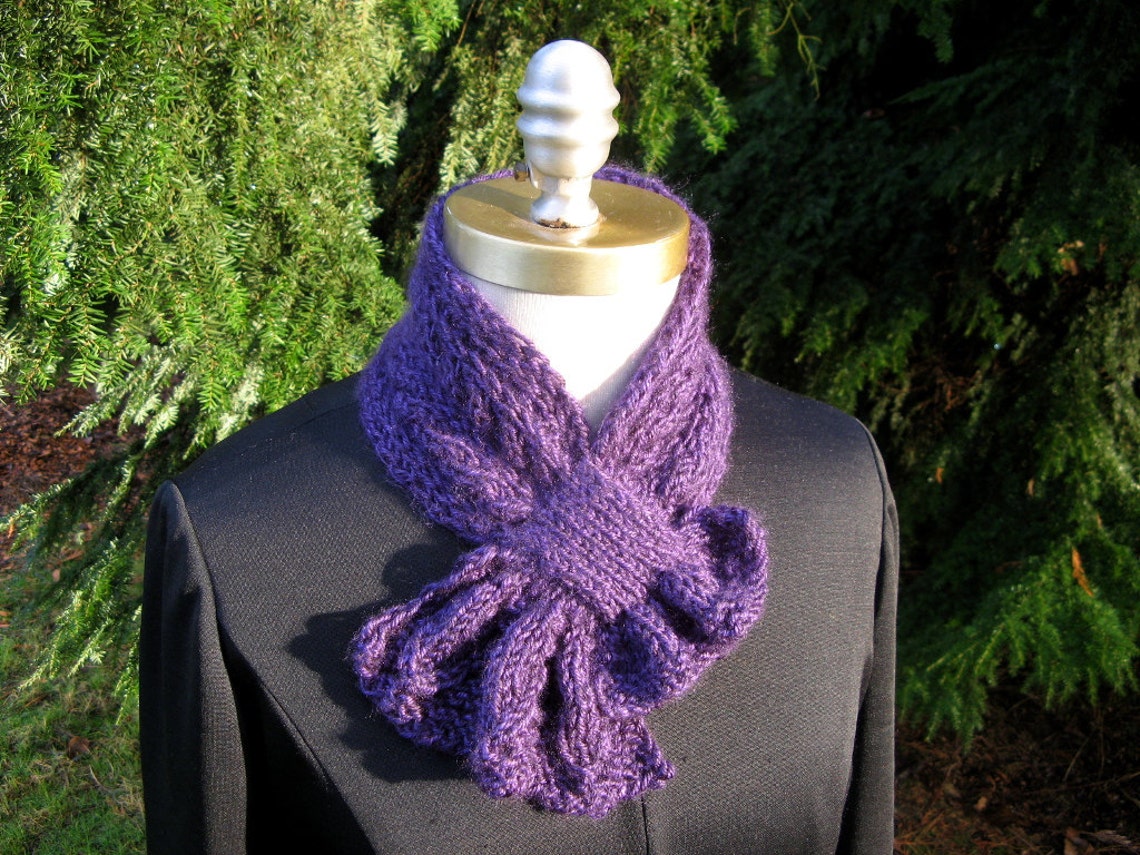 Cabled Scarflette Digital Download Knitting Pattern 3 Sizes - Etsy