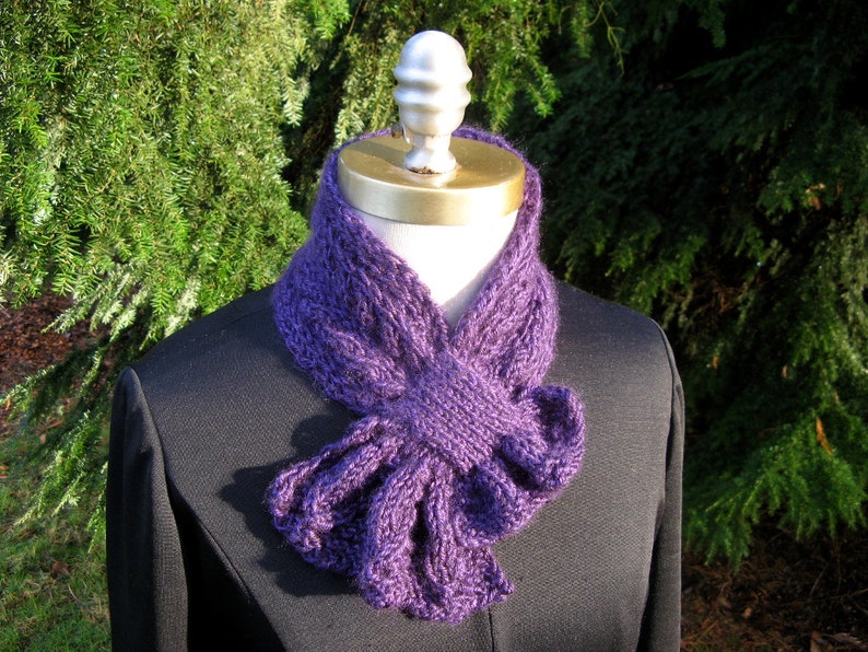 Cabled Scarflette Digital Download Knitting Pattern 3 Sizes - Etsy