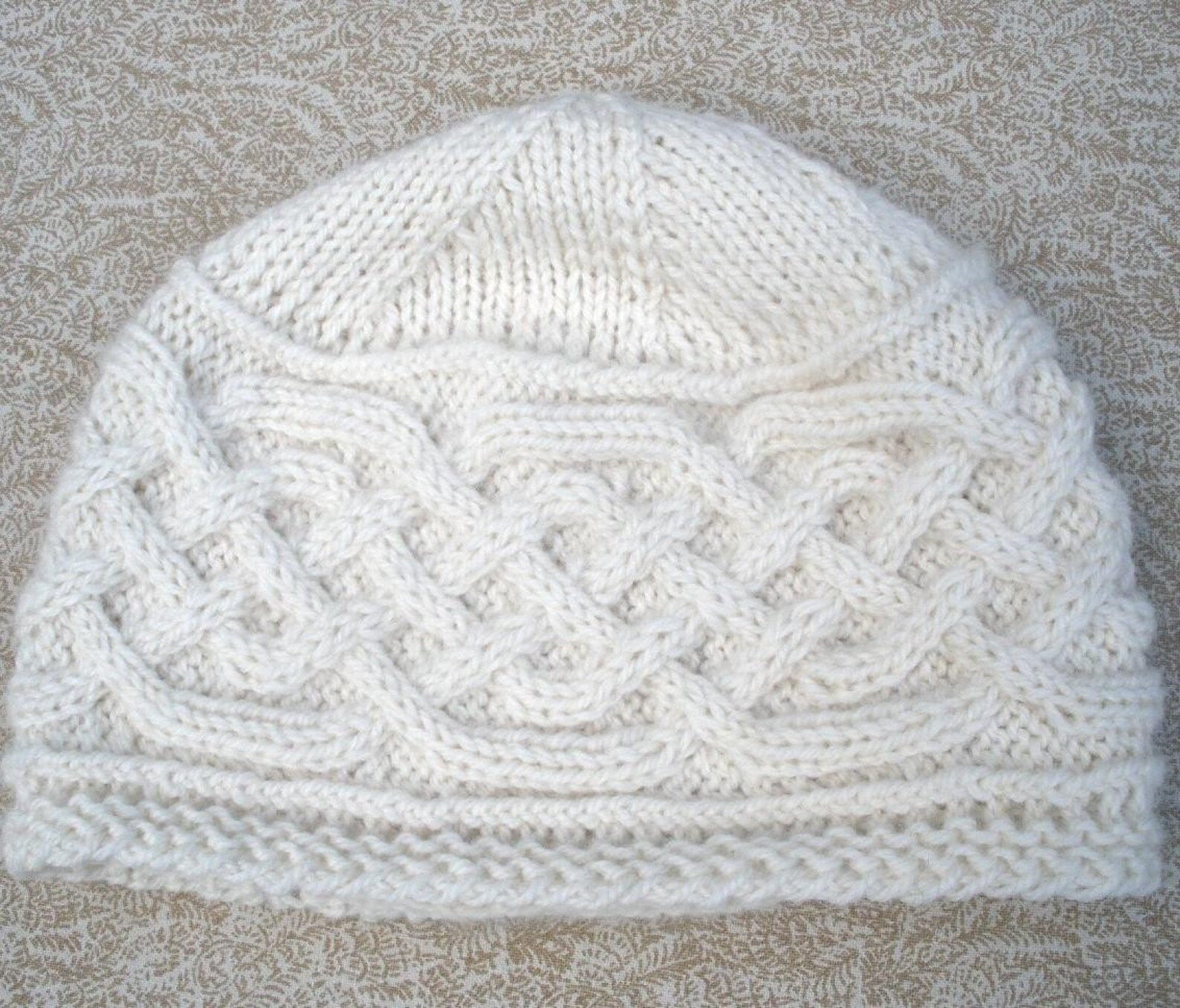 PDF Knitting Pattern-saxon Braid Cabled Cap - Etsy