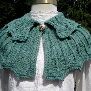 PDF Knitting Pattern, Collared Knitted Capelet, Digital Download - Etsy