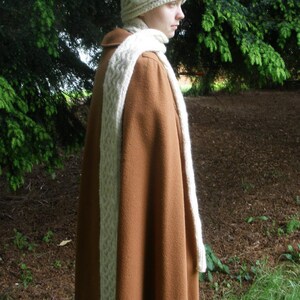 Saxon Braid Cabled Cap and Scarf Combo PDF Knitting Patterns Cabled Hat ...