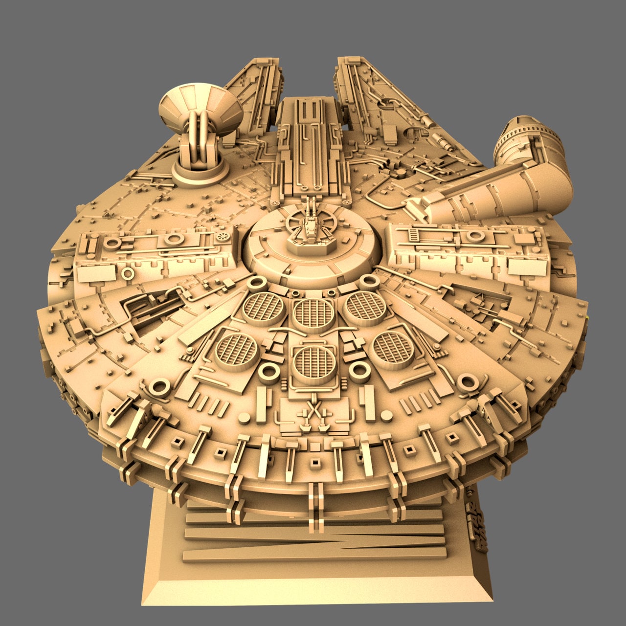 Millennium Falcon 3D Printing STL File , Action Figure, High Quality ...