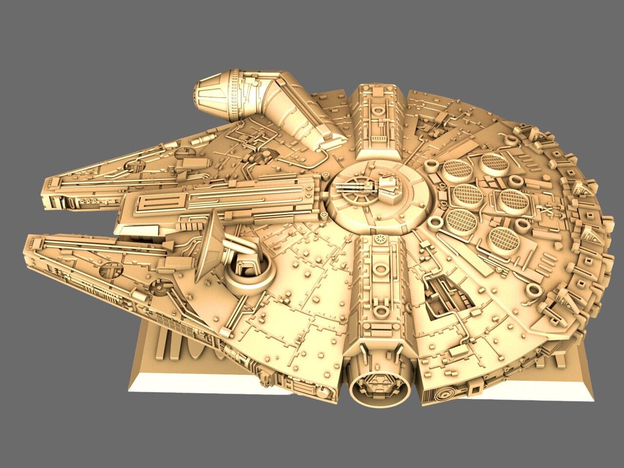Millennium Falcon 3D Printing STL File , Action Figure, High Quality ...