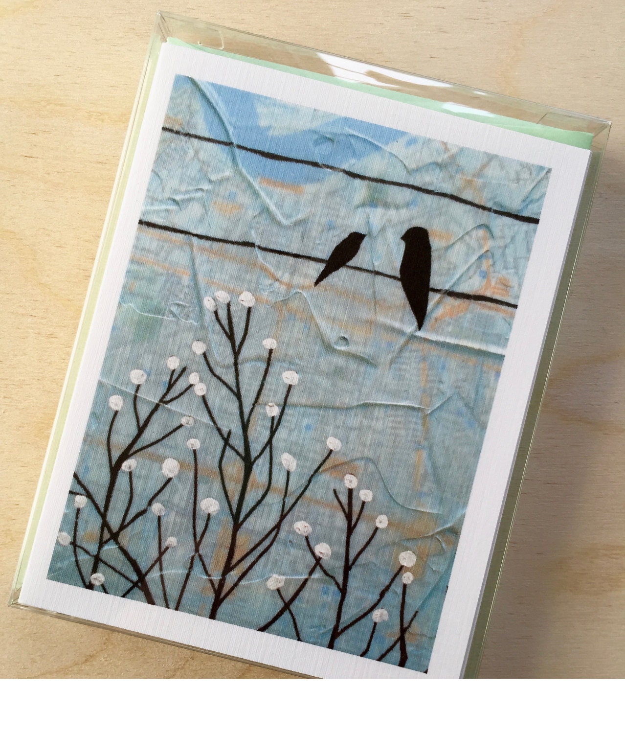 Bird Card Set / Blank Map Greeting Cards Cute Box Set of 6 - Etsy