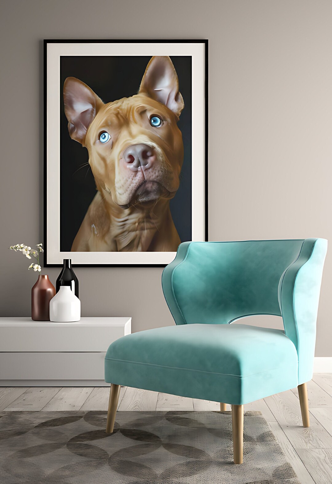 Pitbull Poster, Pitbull Wall Mural, Pitbull Wall Decor, Pitbull Print ...