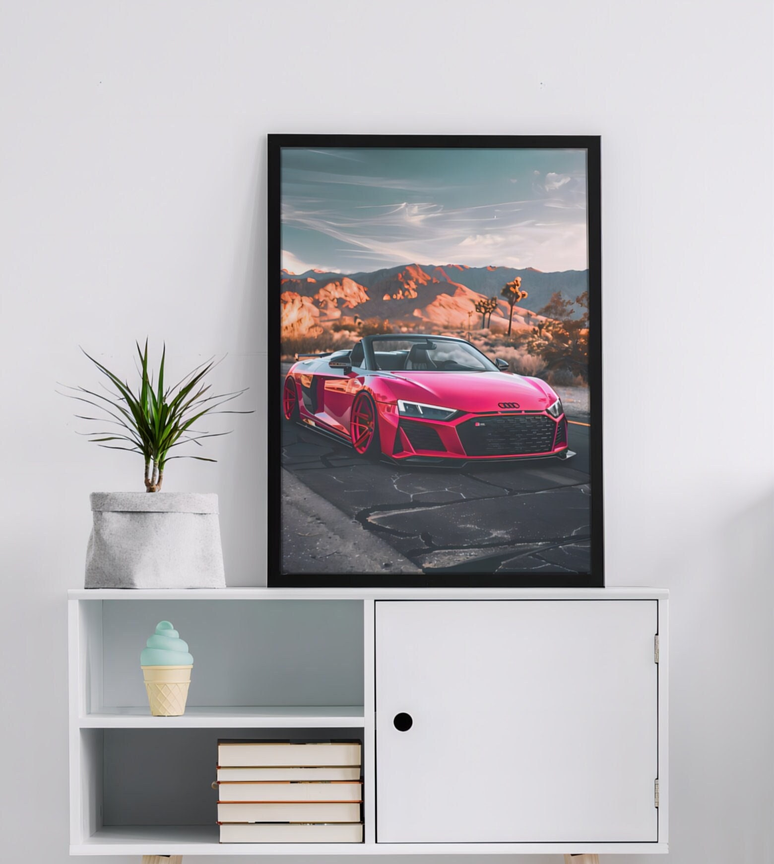 Audi Pink, Sports Car Wall Mural, R8 Audi, Wall Art, Car Fans, Sports ...