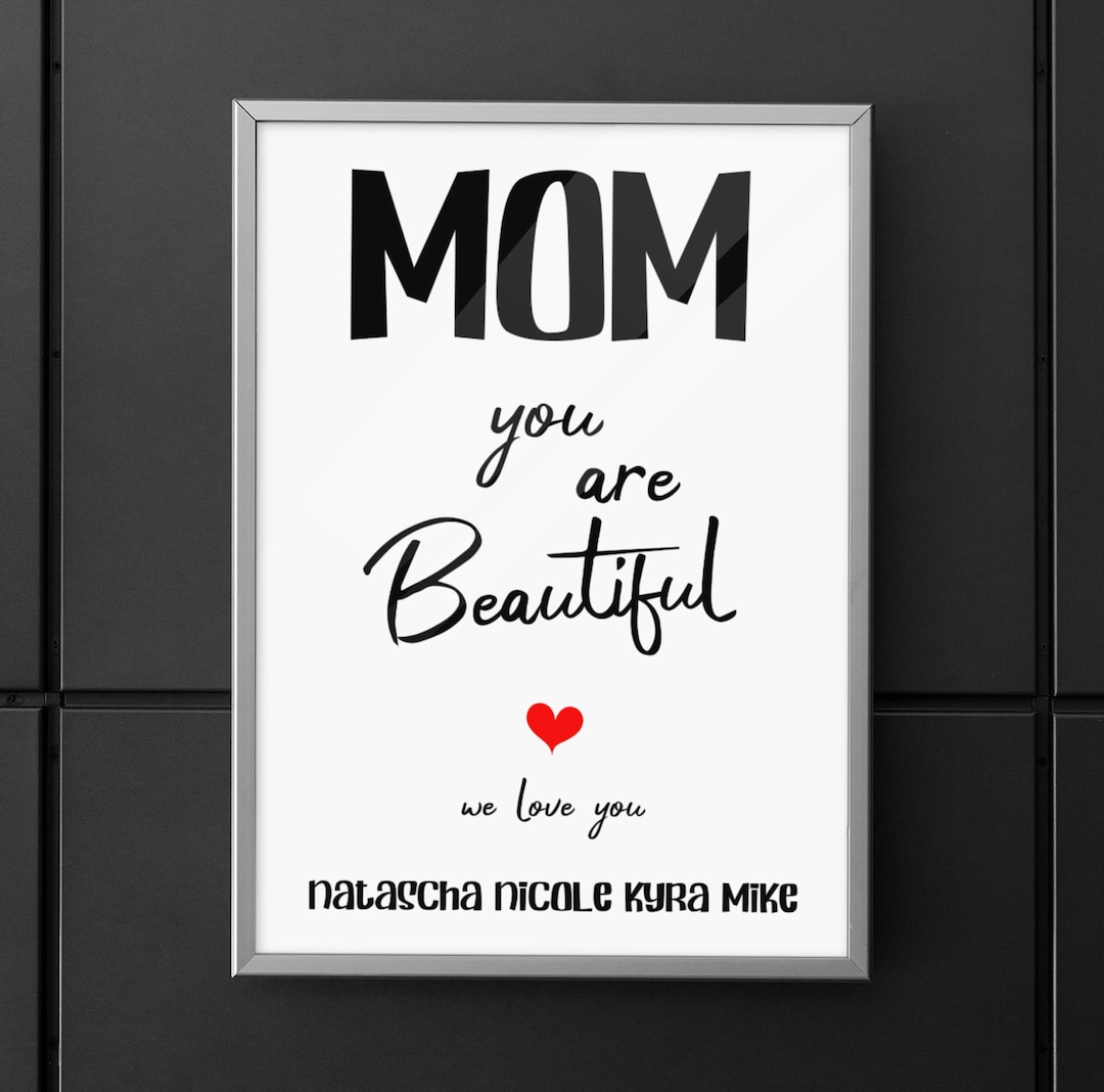 Personalized Poster Mother, Poster for Mom, Mom Poster Personalized ...