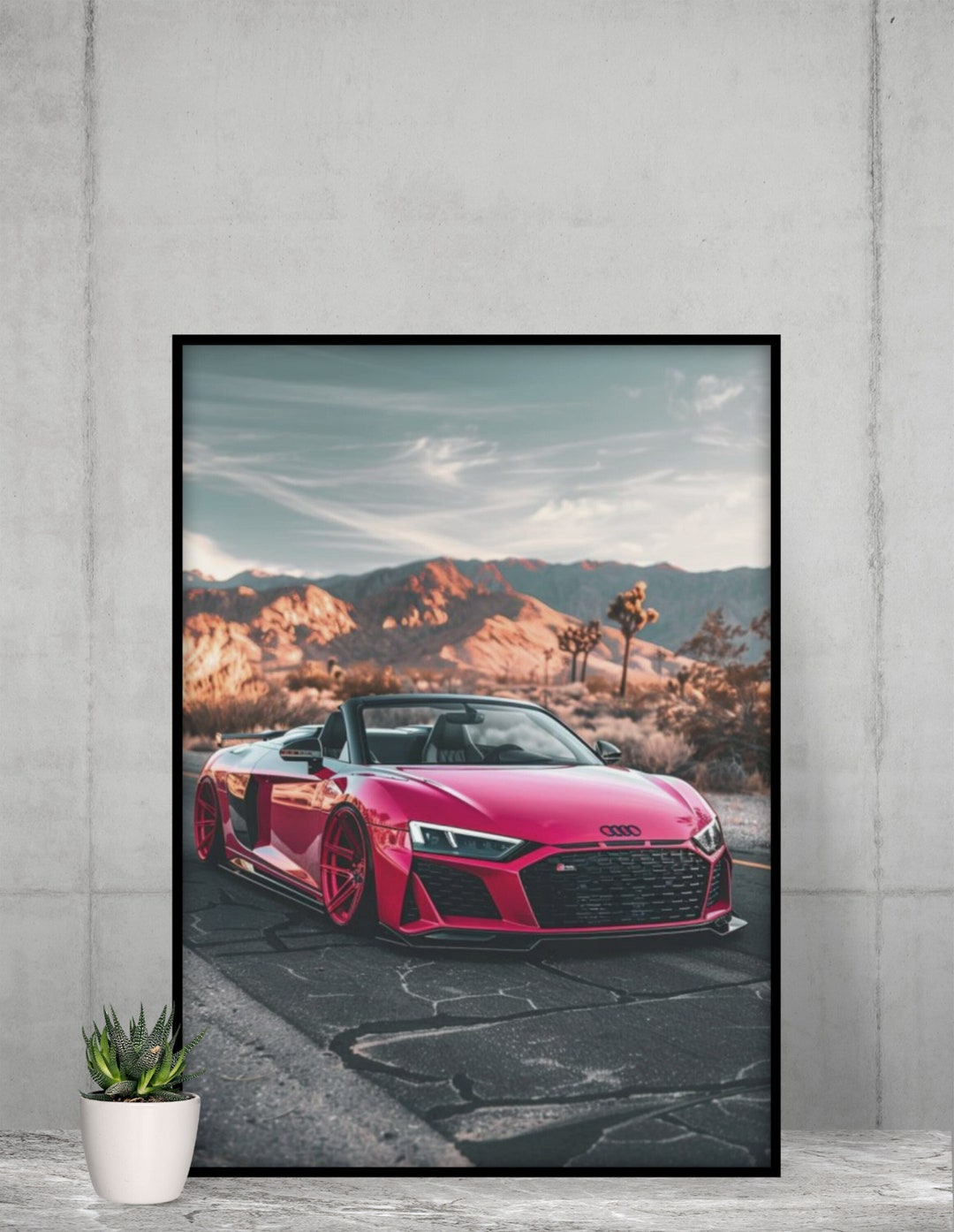 Audi Pink, Digital Download, Car Poster, R8 Audi, Wall Art, Car Fans ...