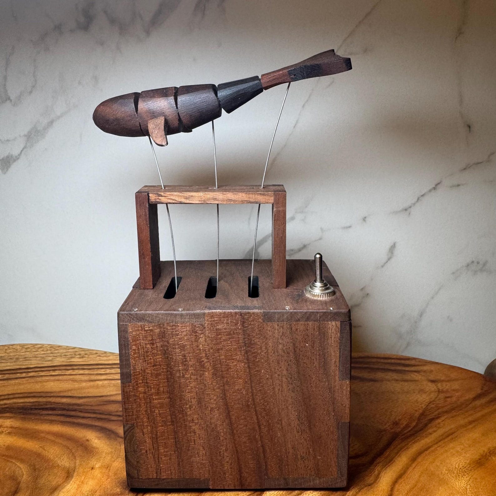 Swimming Whale Automata • Kinetic Wood Sculpture • Ocean Music Box ...