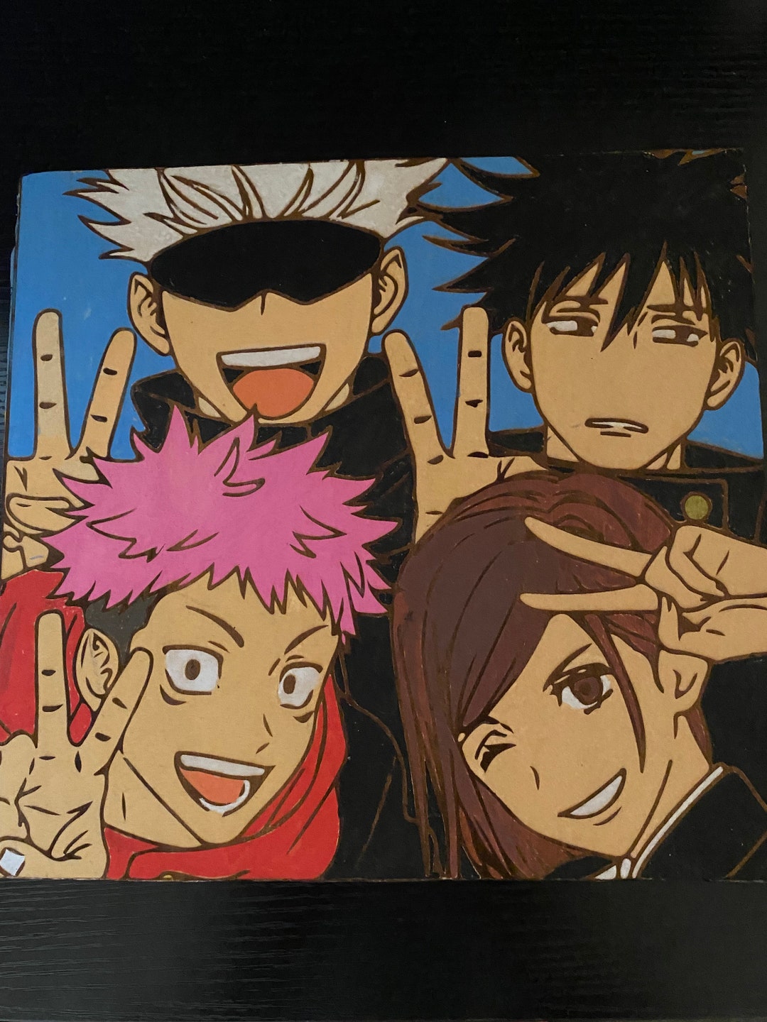 Jujutsu Kaisen Team Gojo Wooden Engraved Canvas 10x11 - Etsy