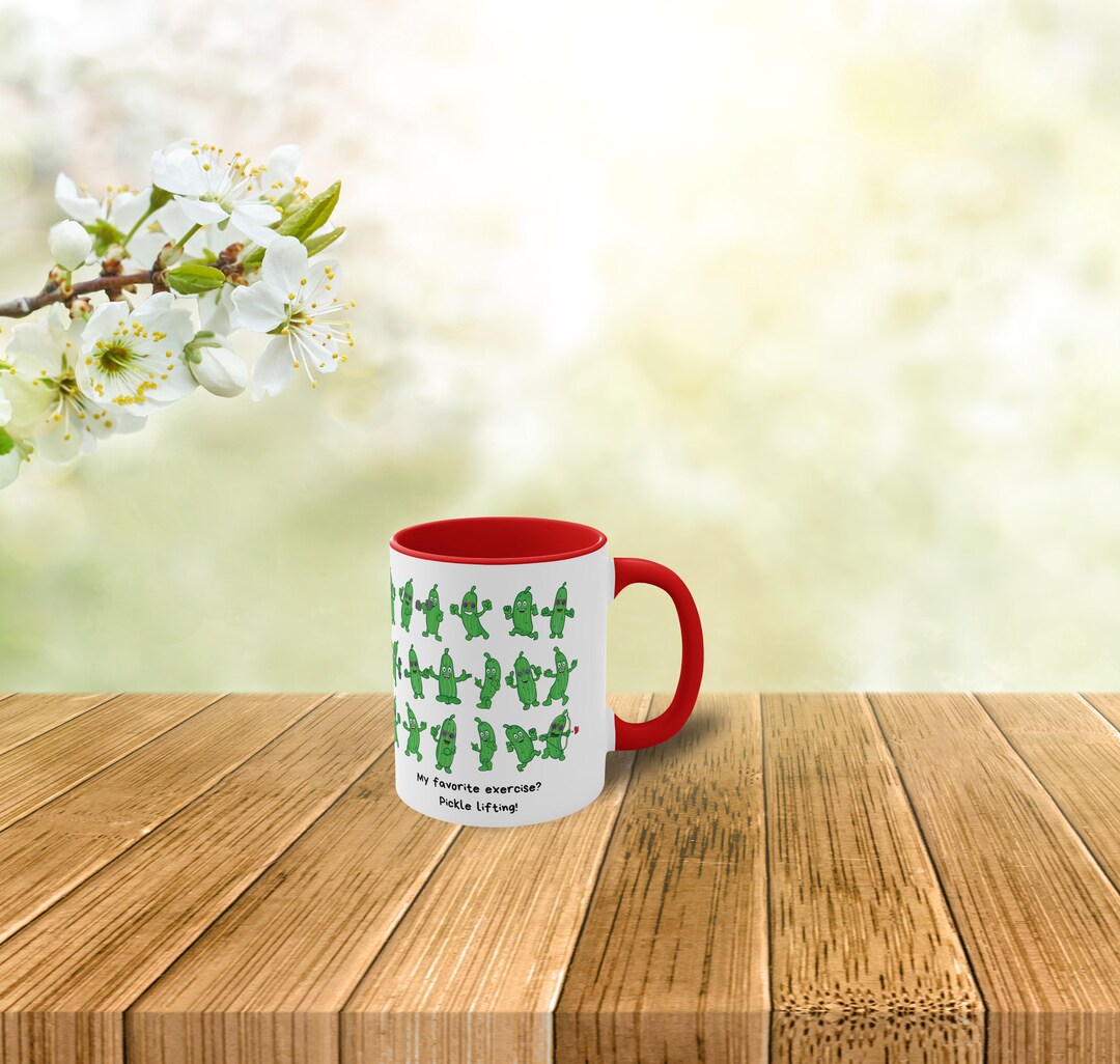 My Favourite Exercise is Pickle Lifting Pickle Gifts Pickles Coffee Mug ...