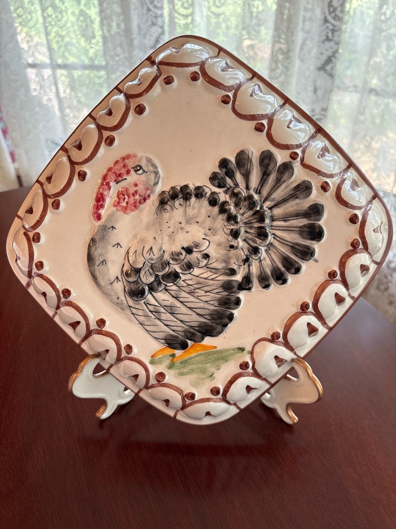 Vintage Hand-painted Turkey Ceramic Mold - Made in Italy - Etsy