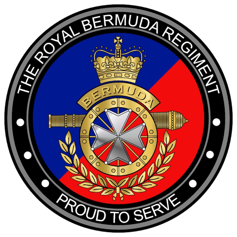 Royal Bermuda Regiment (1 RBR) "proud to Serve" 100mm Weatherproof ...