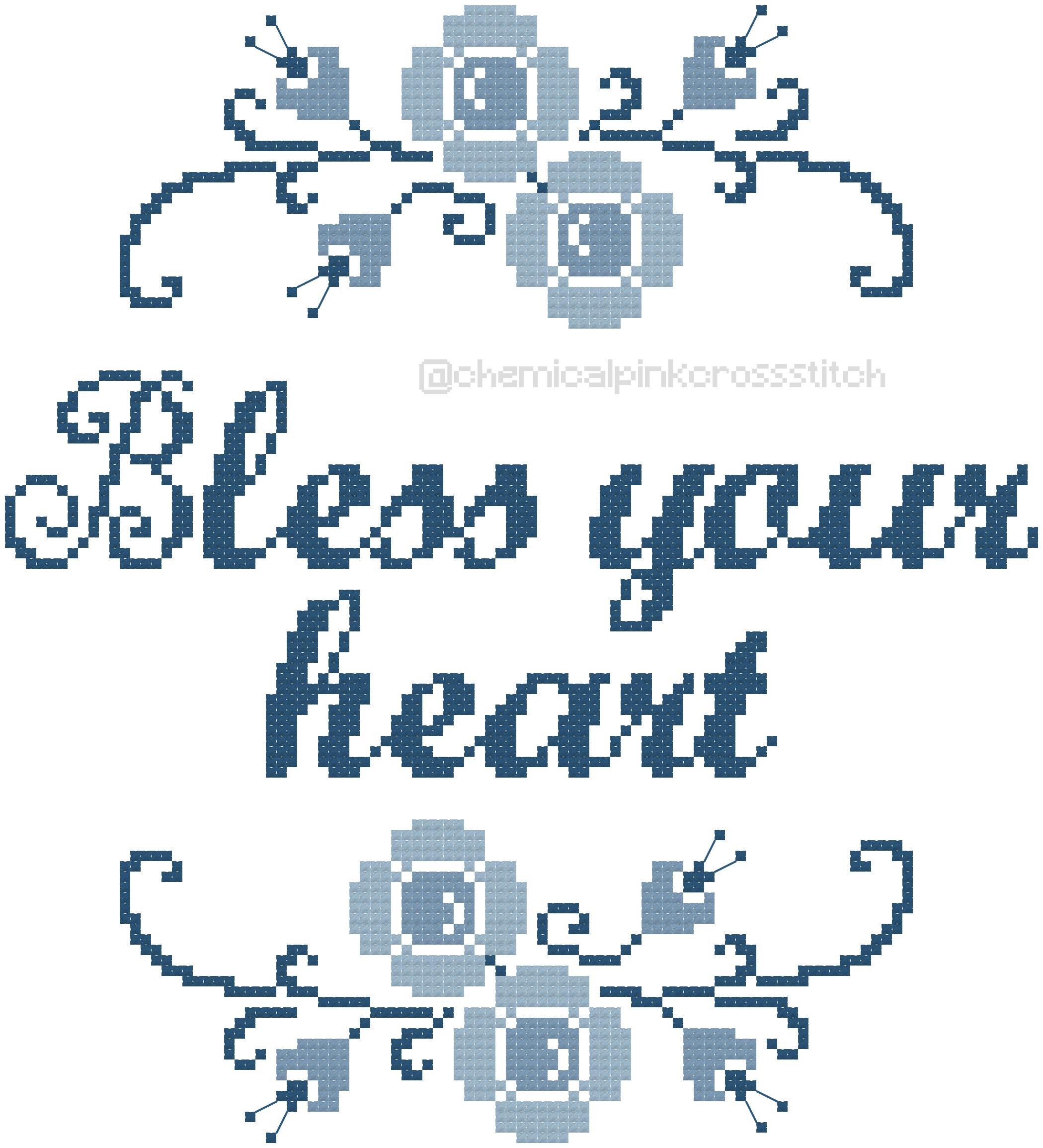 Bless Your Heart Cross Stitch Pattern - Etsy