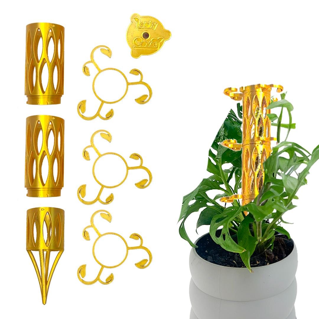 Seedling Buildable Moss Pole System Set With Leafy Stem Support for ...