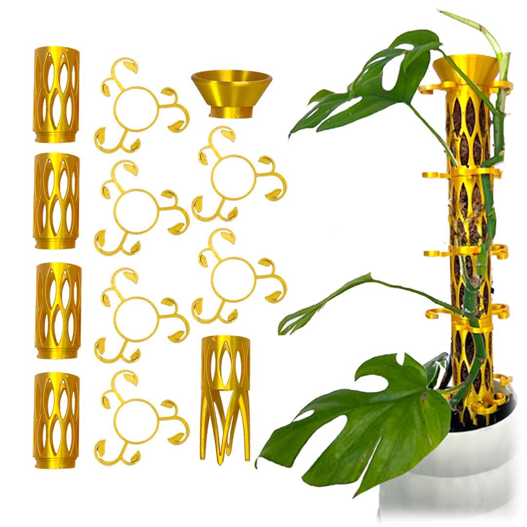 Rooting Buildable Moss Pole System Set With Leafy Stem Support for ...