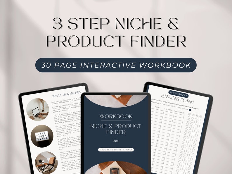 How to Niche Down and Find Your Product Workbook, Find Your Niche Guide ...