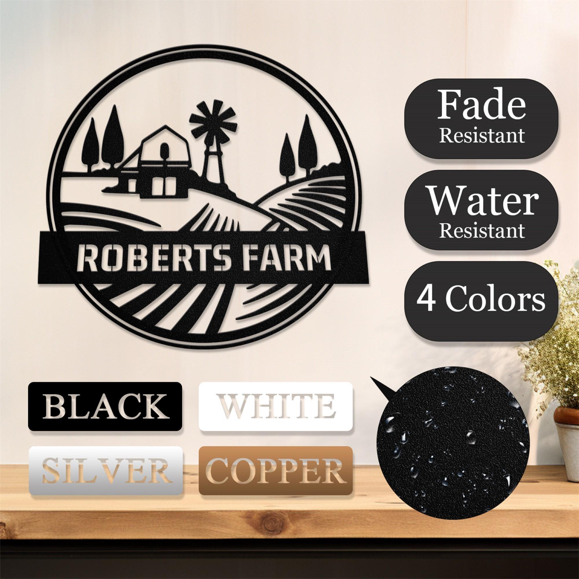 Custom Farm Sign, Farmhouse Decor, Home Name Sign, Personalized Ranch ...