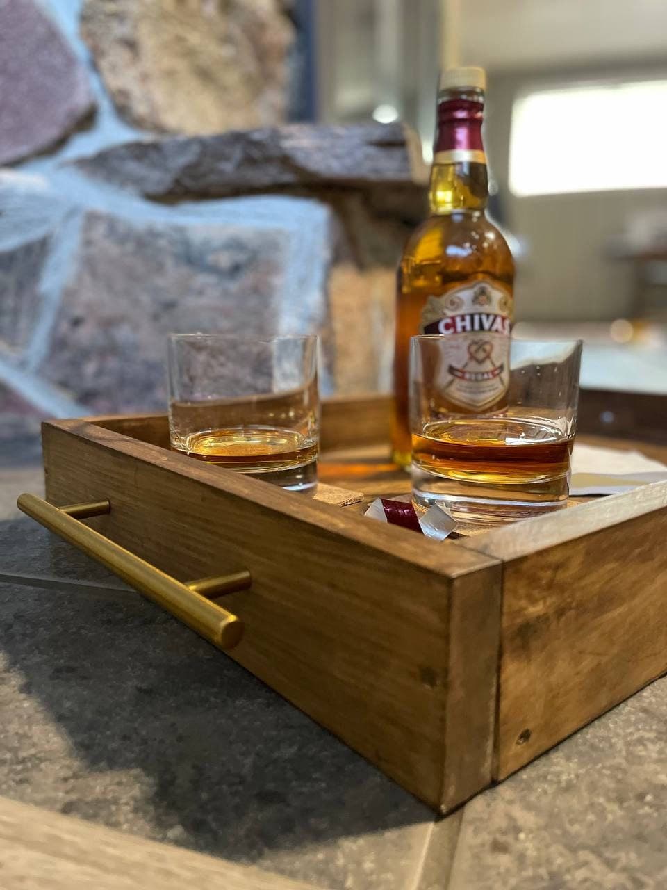 Wood Farmhouse Tray, Rustic Wooden Tray, Wooden Serving Tray With ...