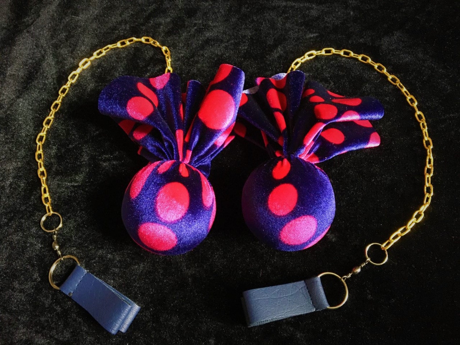 Velvet 'wild Chained' Poi by Rainbow Dragon Carry - Etsy