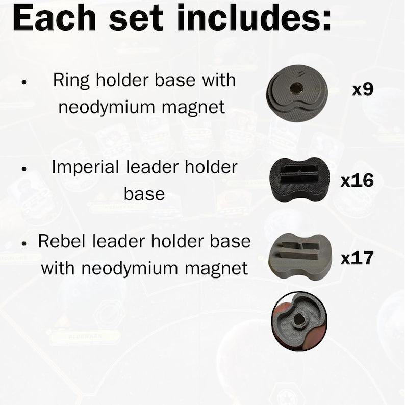 Magnetic Rings & Leader Holders for Star Wars: Rebellion - Etsy