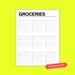 Printable Interactive Grocery List Planner: A4/US Letter Sizes Instant ...