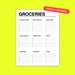 Printable Interactive Grocery List Planner: A4/US Letter Sizes Instant PDF Download Fillable ...