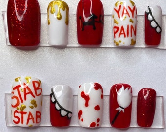 Angel Dust Hazbin Hotel Press on Nails - Etsy