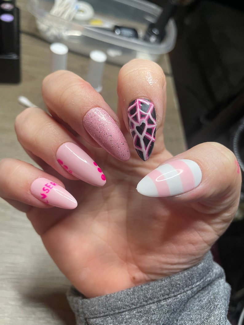 Angel Dust Hazbin Hotel Press on Nails - Etsy