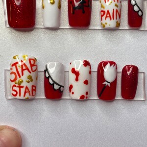 Niftty Hazbin Hotel Reusable Press on Nails - Etsy