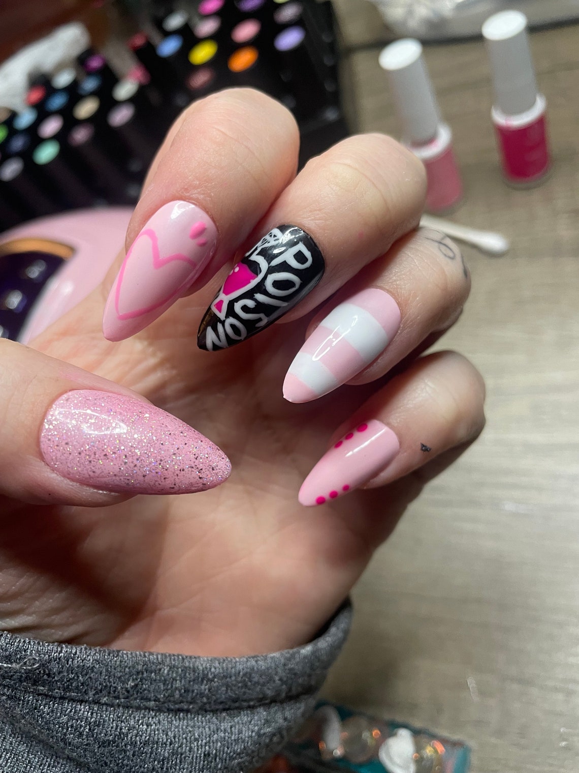 Angel Dust Hazbin Hotel Press on Nails - Etsy