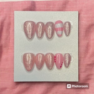 Simplified Angel Dust Hazbin Hotel Reusable Press on Nails - Etsy