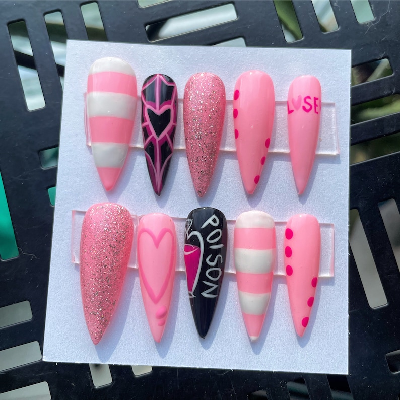 Angel Dust Hazbin Hotel Press on Nails - Etsy