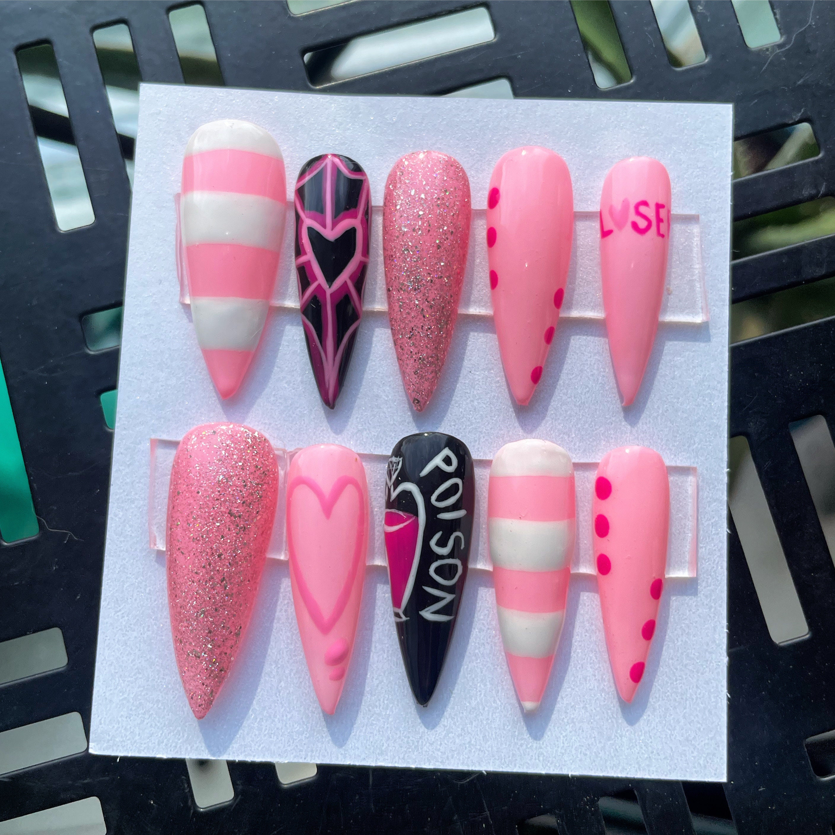 Angel Dust Hazbin Hotel Press on Nails - Etsy