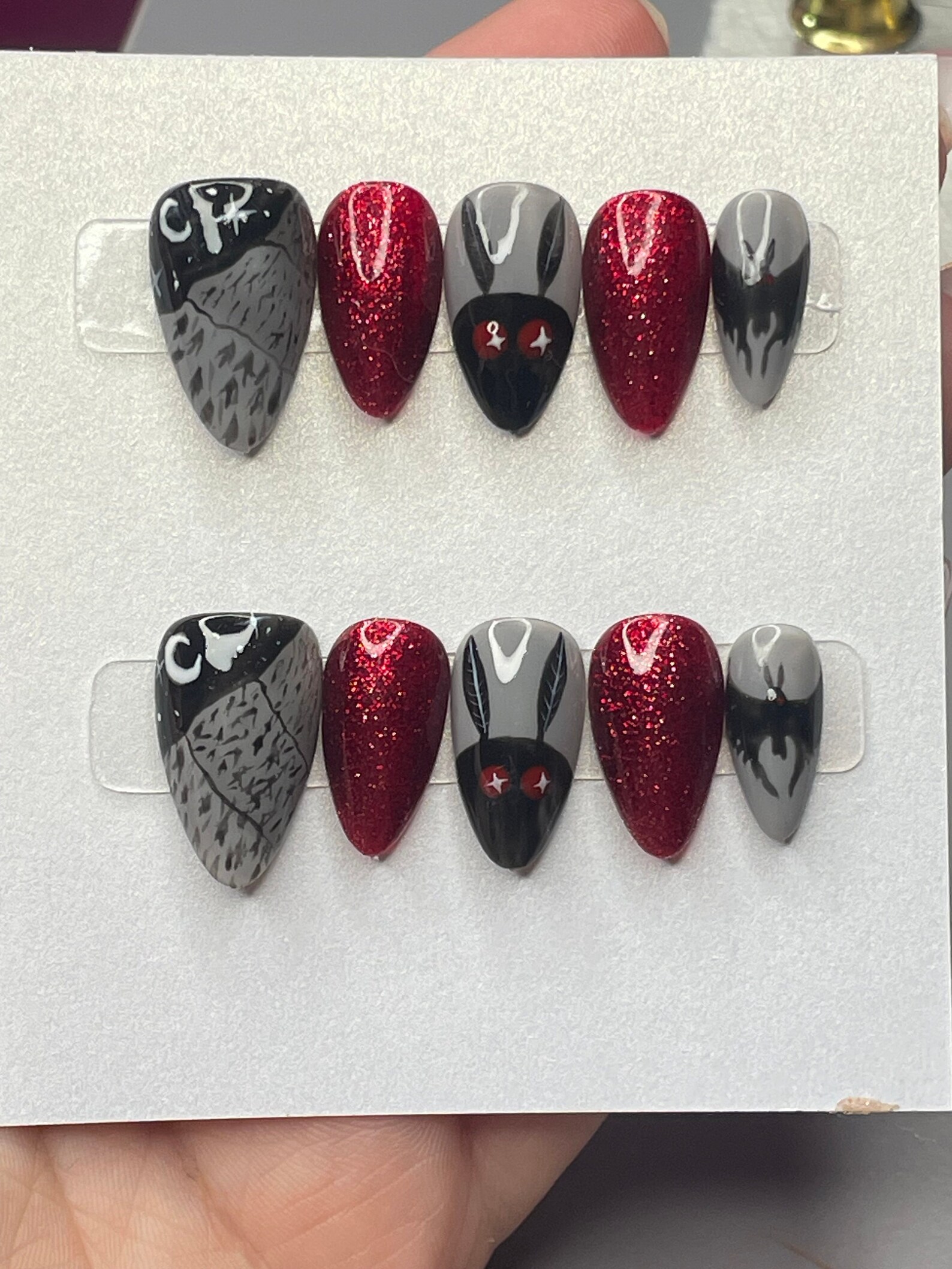 Mothman Cryptic Press on Nails, Reusable - Etsy