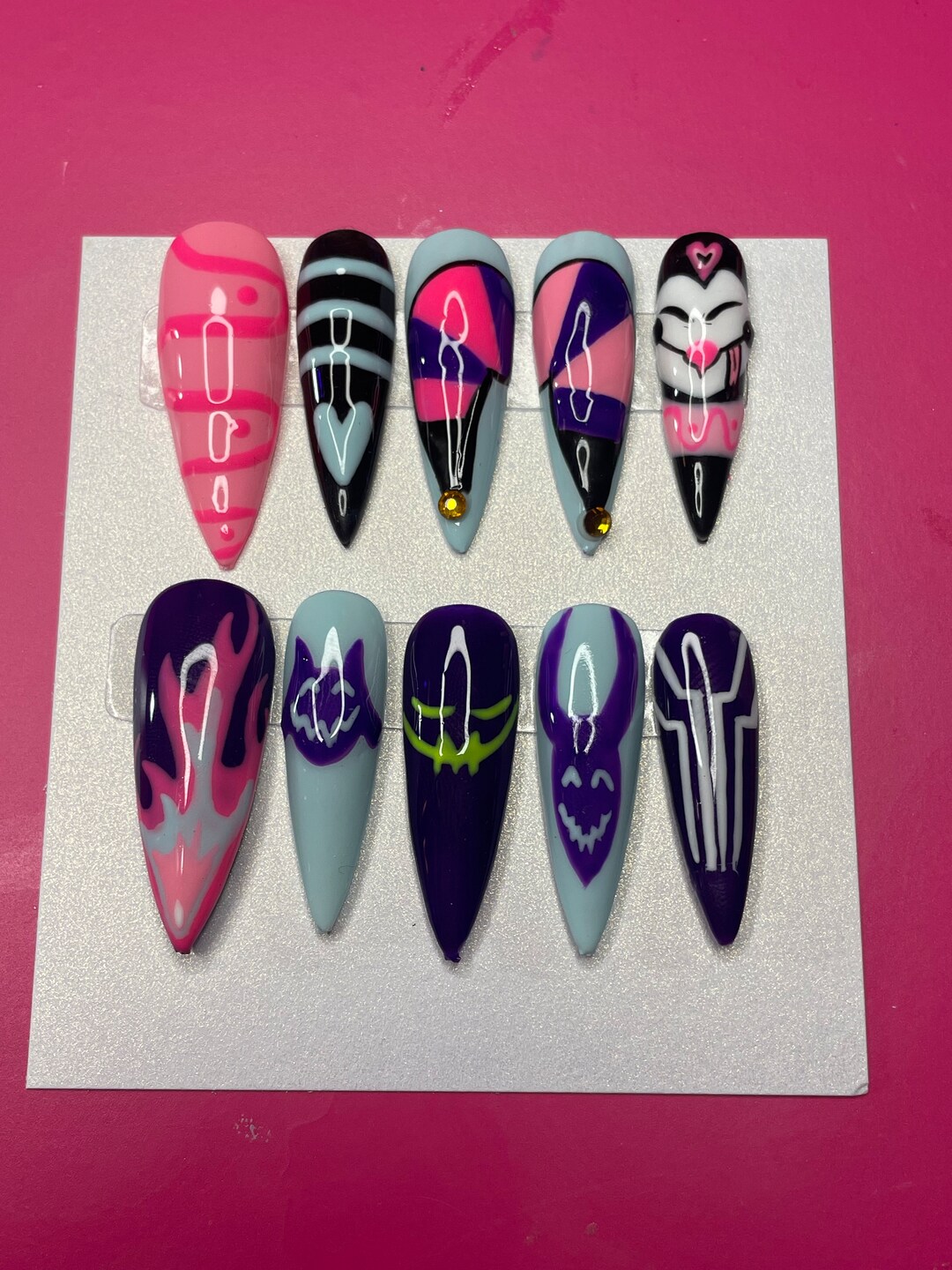Fizz/ozzie Helluva Boss Reusable Press on Nails - Etsy