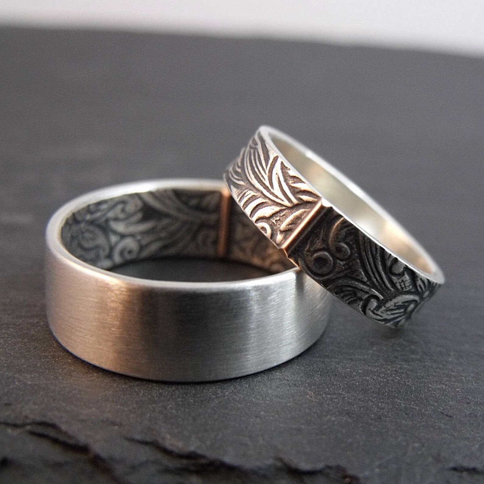 Silver Wedding Band Womens Wedding Band Mens Wedding Band - Etsy