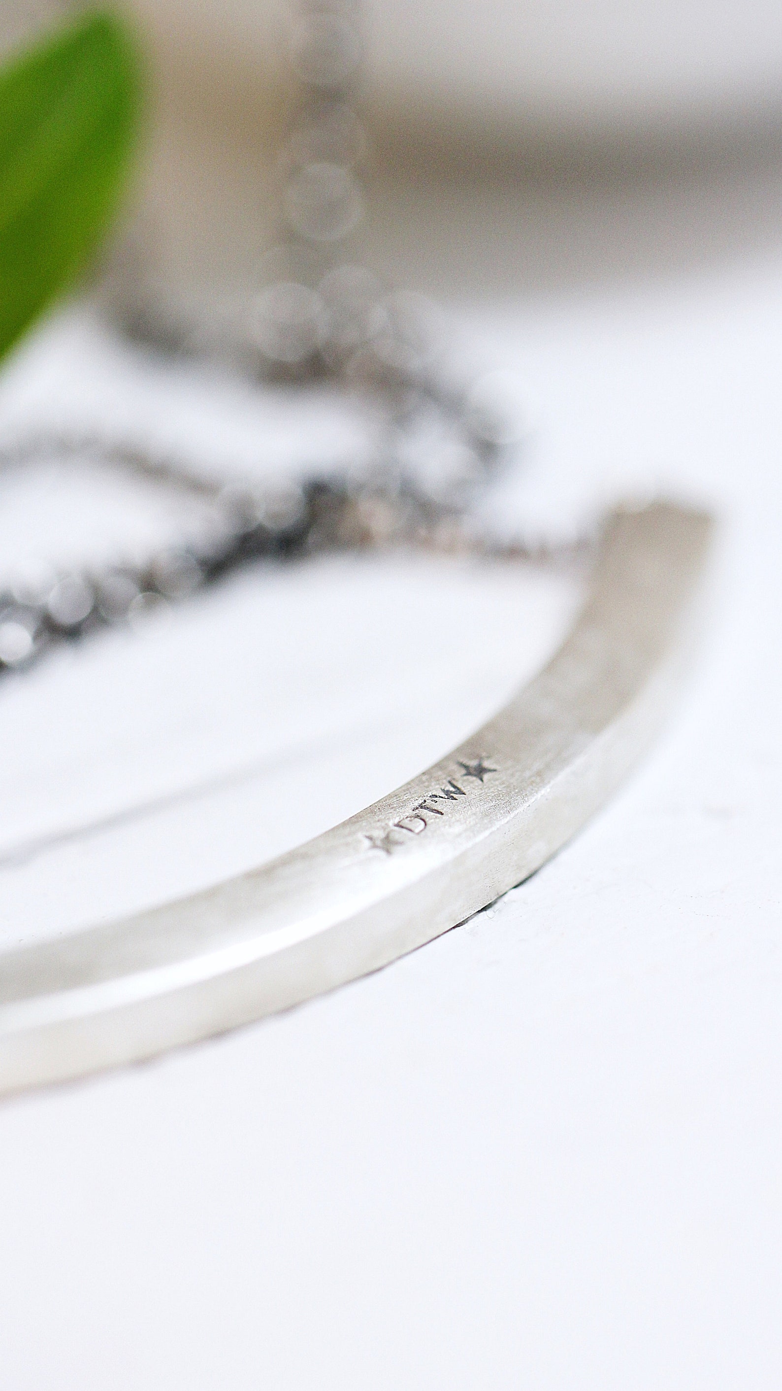 Silver Pendant Necklace Sterling Silver Bar Pendant Bar | Etsy