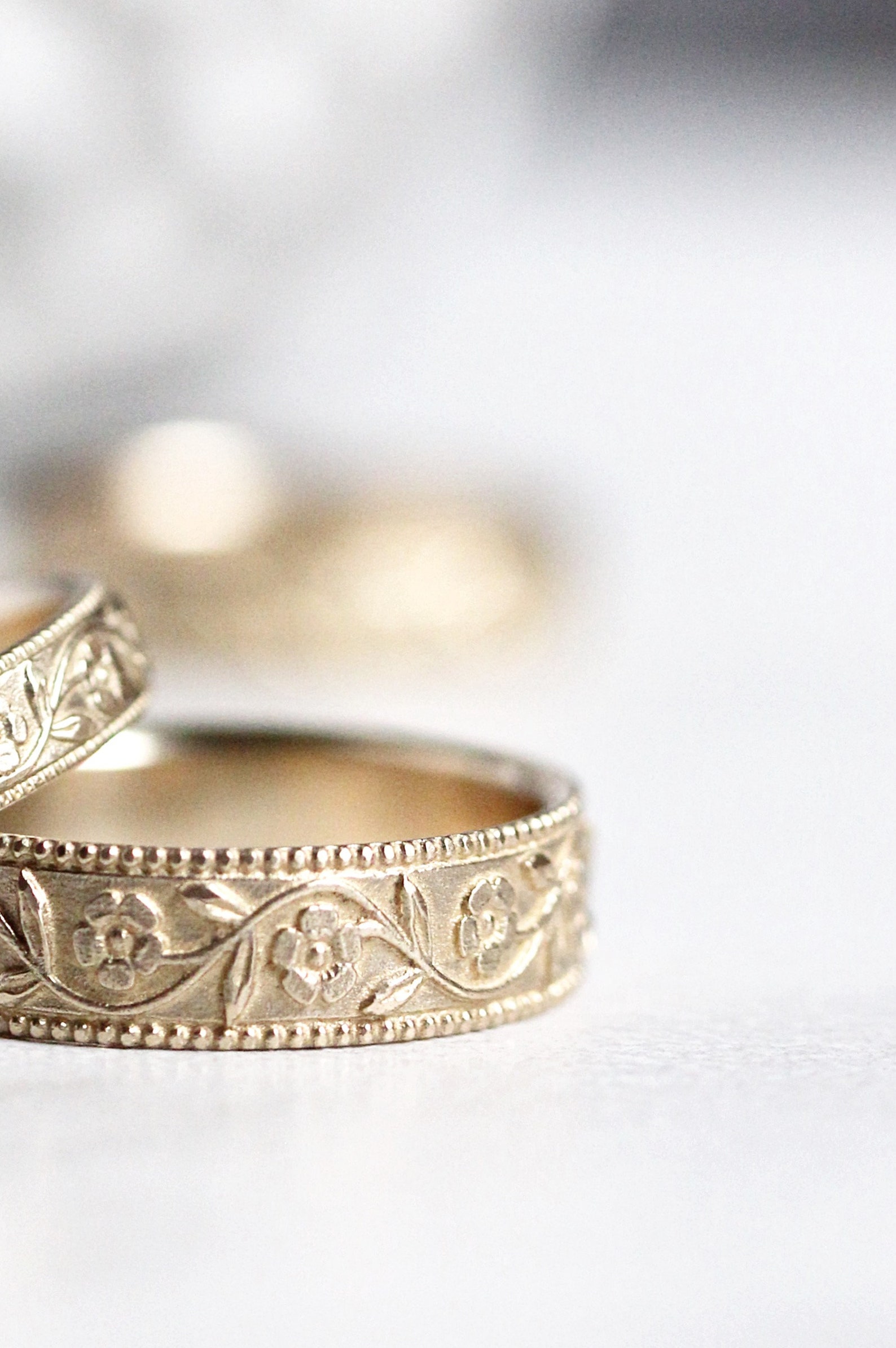 Romantic Wedding Ring / Floral Wedding Band / Womens Wedding Band ...
