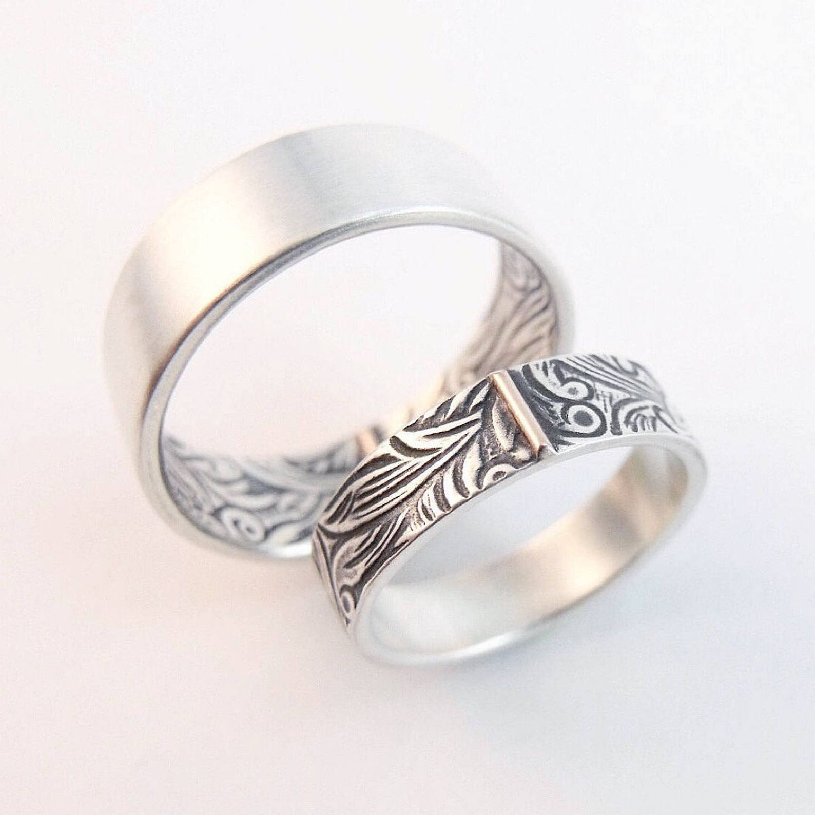 Silver Wedding Band Womens Wedding Band Mens Wedding Band - Etsy