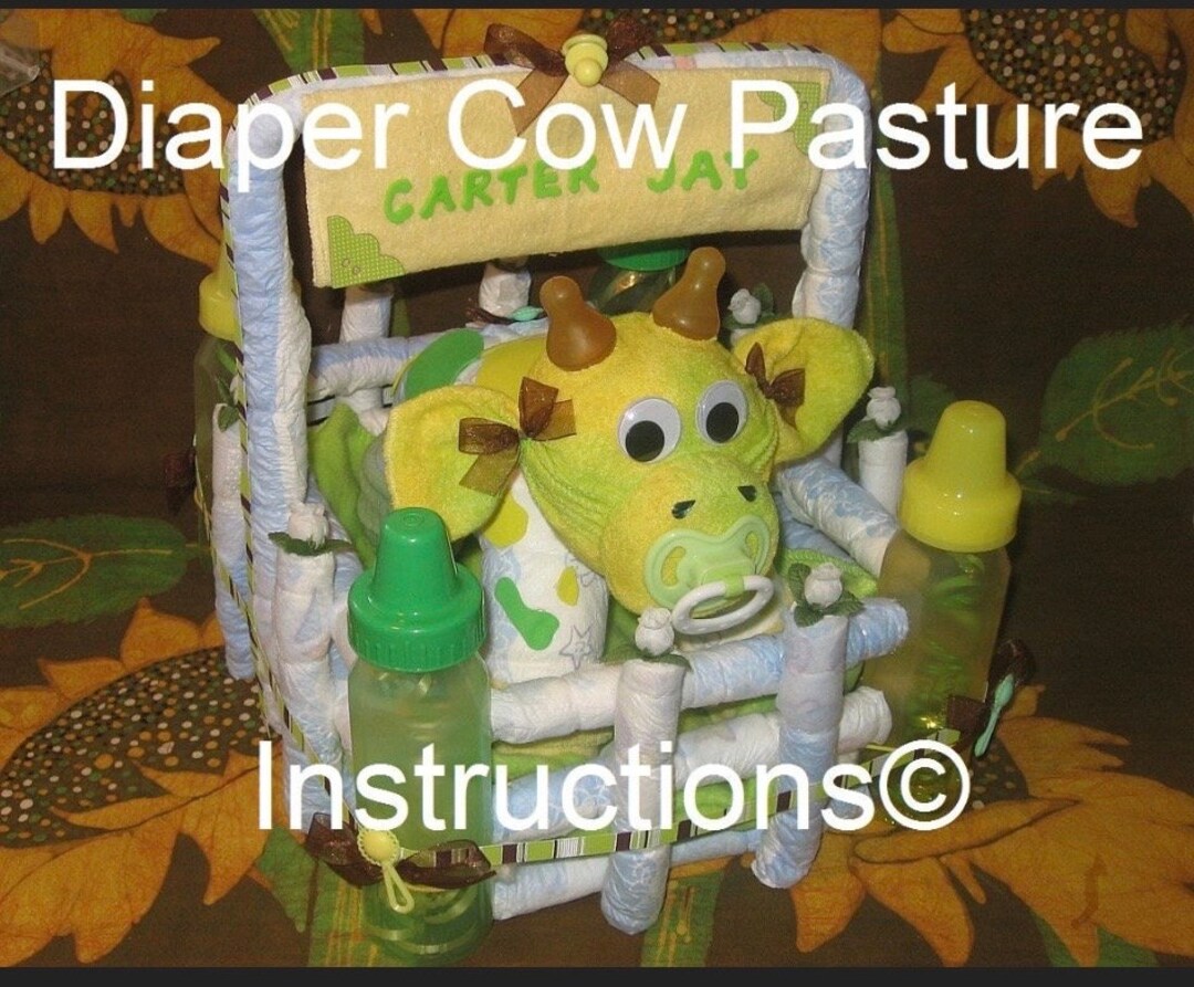 Diaper Cow Pasture Basket Instructions Only. Diaper Cow E-book Sold ...
